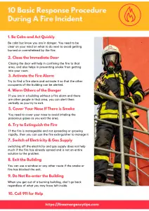 10 Basic Response Procedure During A Fire Incident - Fire Emergency Tips
